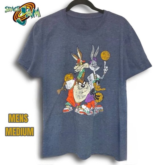 Warner Bros. | Shirts | Space Jam Gray Tshirt Featuring Bugs Daffy Taz ...